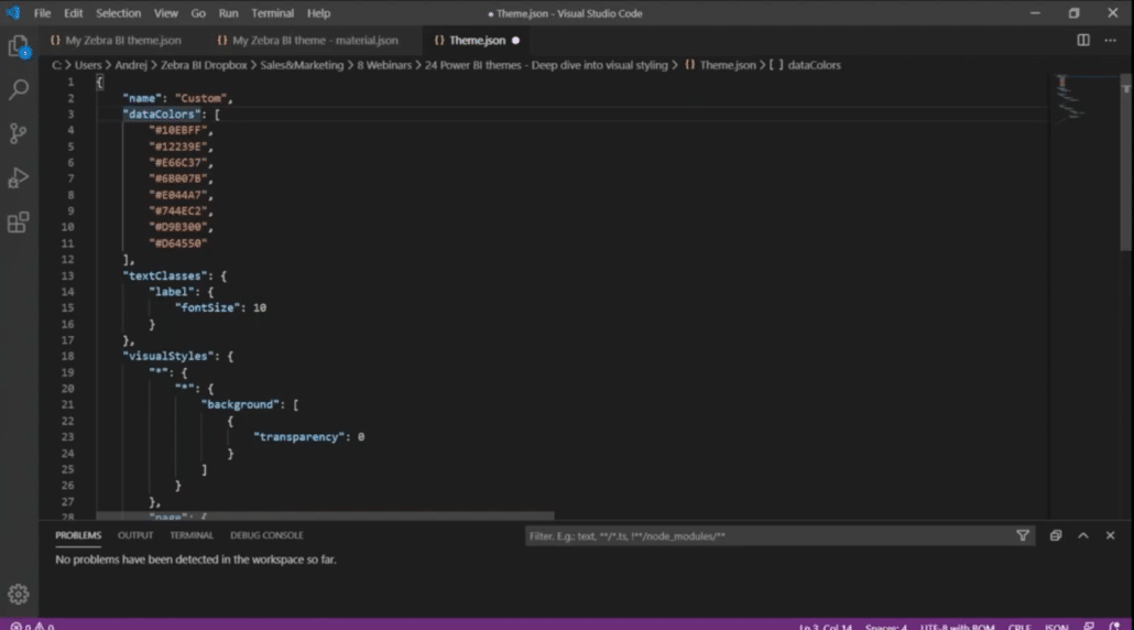 Power BI themes: Deep dive into visual styling of Power BI reports