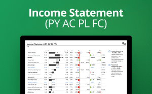 Consolidated financials dashboard in Excel free template | Zebra BI