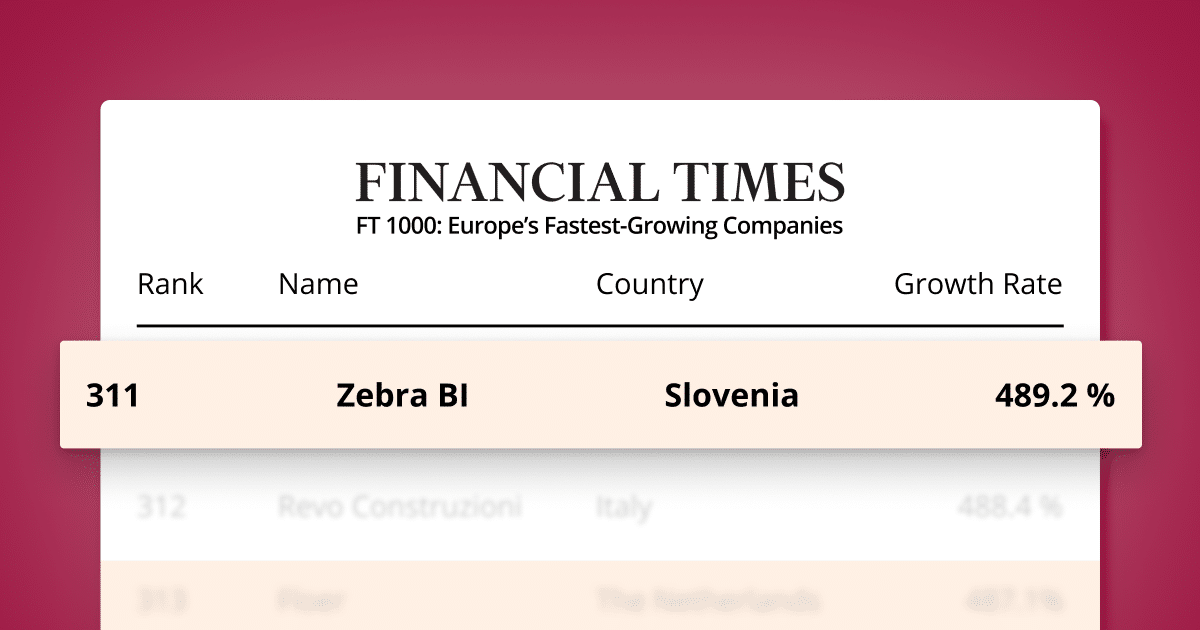Zebra BI Ranked on Financial Times' List of Europe's Top 1000 Fastest ...