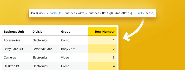 Power BI: How to Insert Row Numbers in Table Visual - Zebra BI