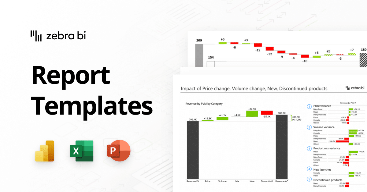 Report Template Gallery (Power BI, Excel, PowerPoint) | Zebra BI