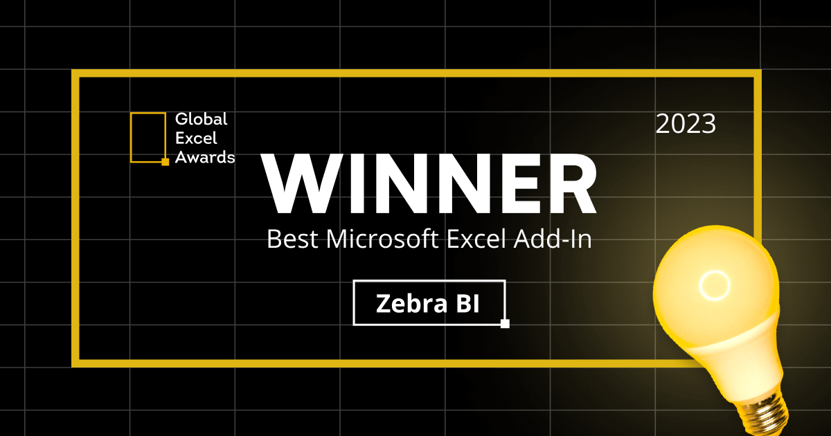 Zebra BI Named Best Microsoft Excel Add-In at Global Excel Awards - Zebra BI