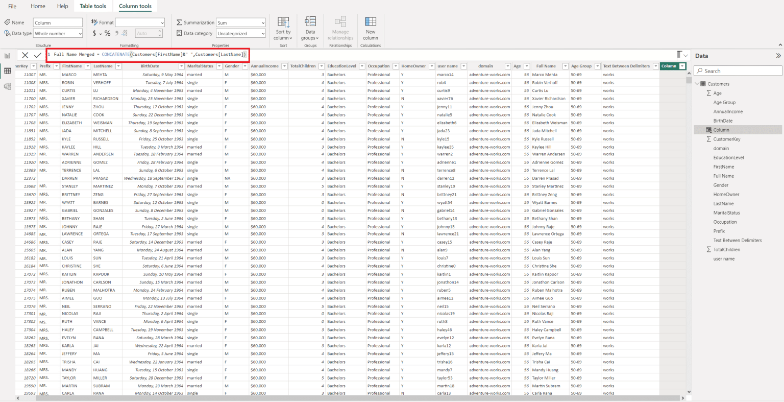 How To Combine Two Columns In Power Bi 2 Ways Explained Zebra Bi