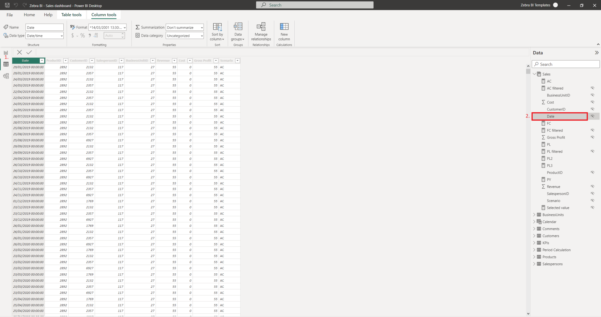 How to Change Date Format in Power BI - Zebra BI