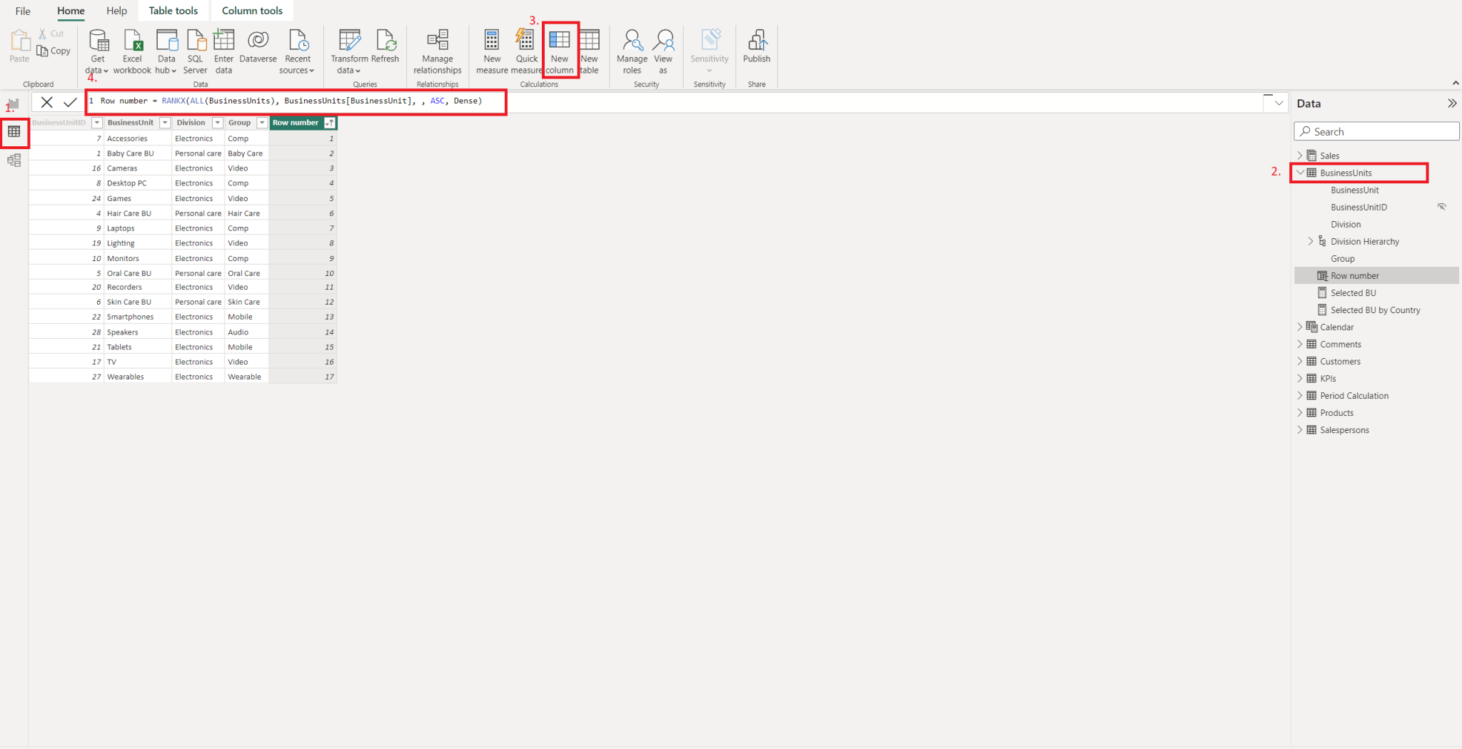 Power BI How To Insert Row Numbers In Table Visual Zebra BI