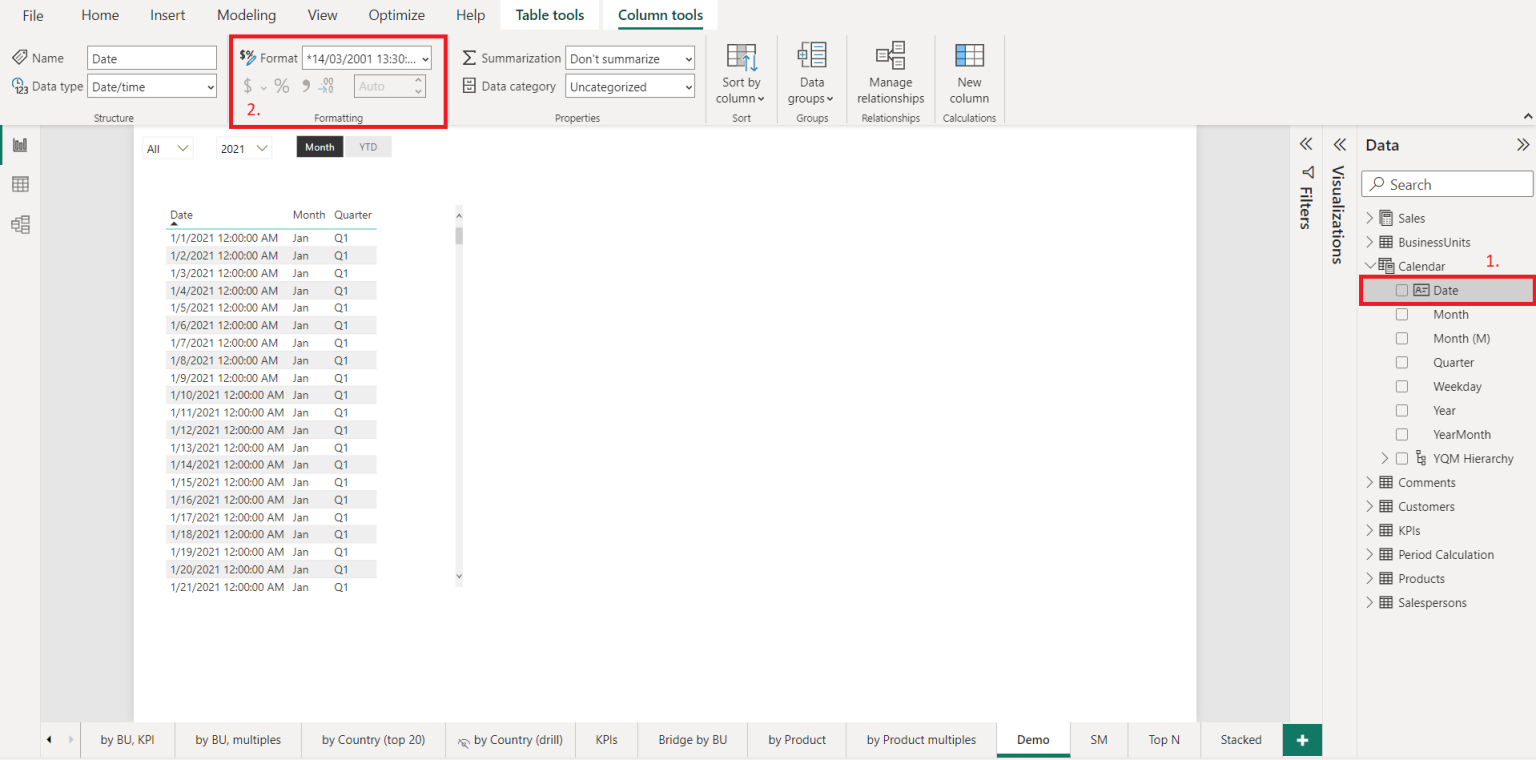 How to Change Date Format in Power BI - Zebra BI