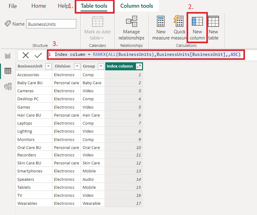 How To Add Index Column In Power BI DAX Zebra BI