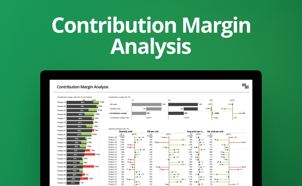 Contribution Margin Analysis Excel Template - Zebra BI