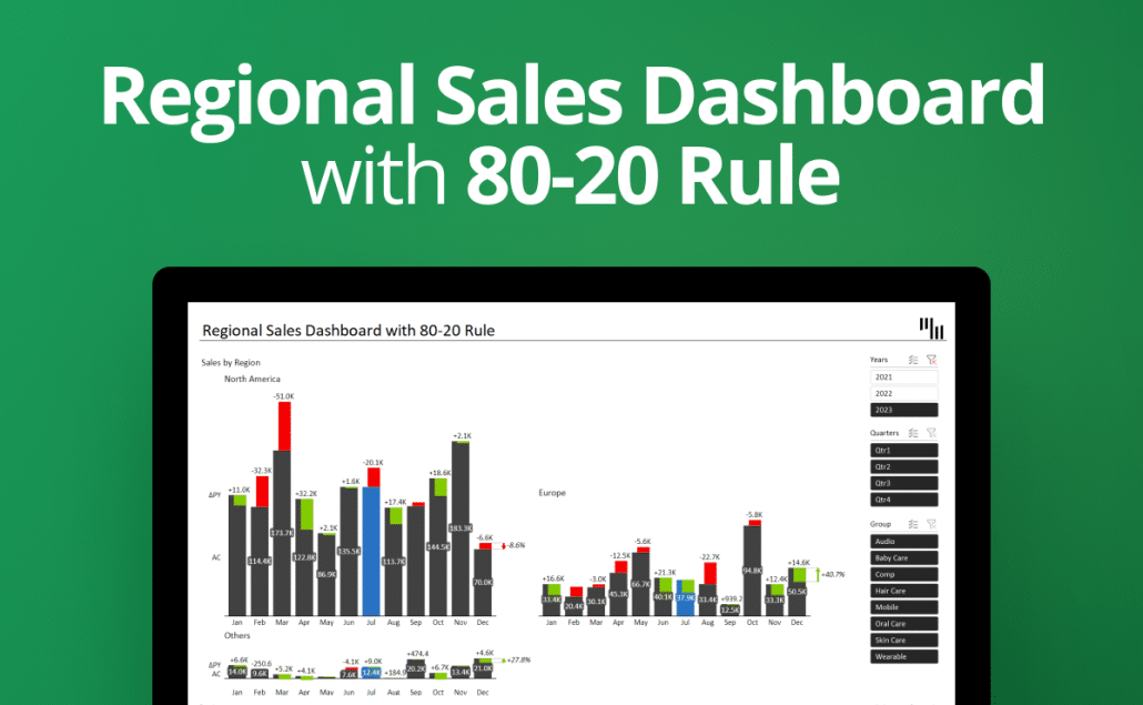 Income statement with a bridge chart free template | Zebra BI