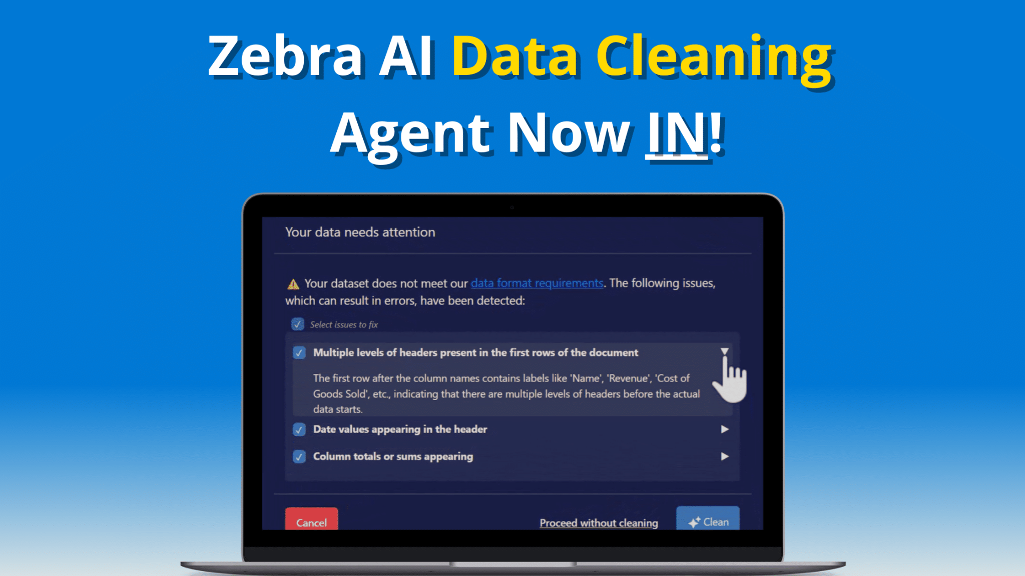 Data Cleaning Spreadsheets, Automated