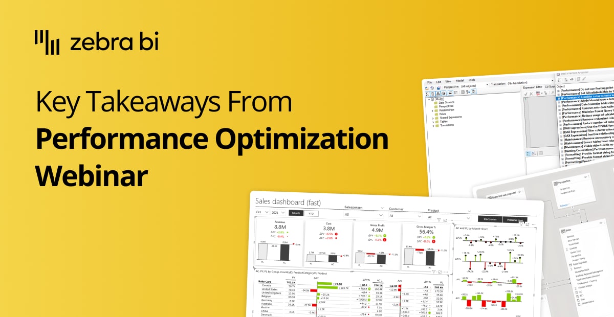 Power BI Performance Optimization: Best Practices, Star Schema & Tools [Webinar Recap] - Zebra BI