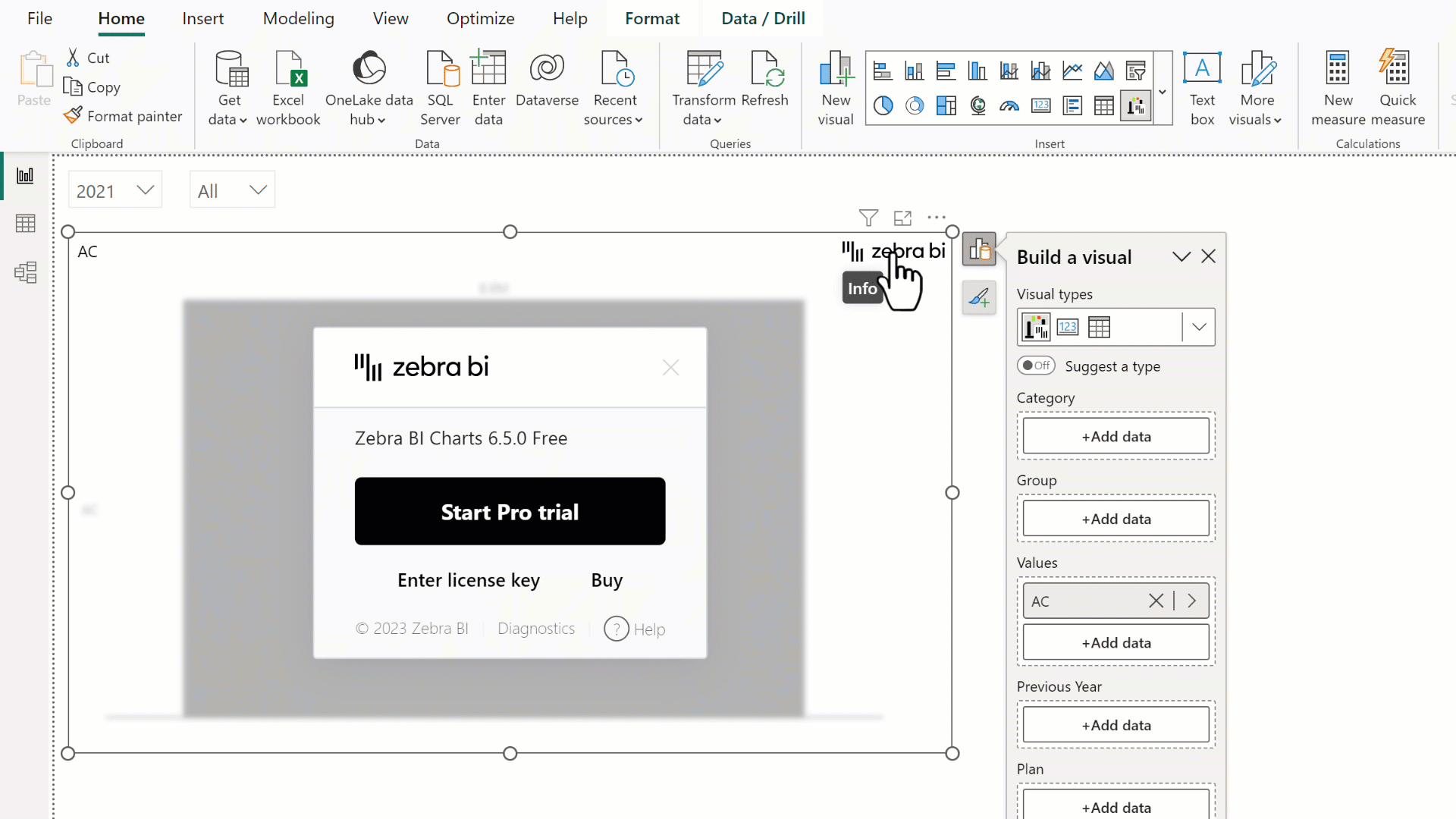 Activate License - Zebra BI